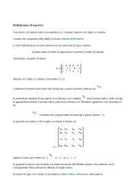 Matematica: le matrici - Docsity