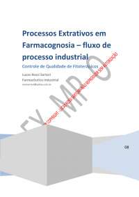 Planejamento de um processo extrativo - Processos extrativos e controle de qualidade - Docsity