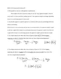 Homework #2 with Answers - Elementary Physics | PHYS 1310 - Docsity