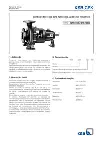 Bomba centrifuga cpk - BOMBAS HIDRAULICAS KSB MODELO CPK . MANUAIS TECNICOS - Docsity