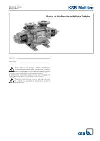 Bomba centrifuga multitec - BOMBAS CENTRIFUGA KSB MODELO MULTITEC . MANUAIS TECNICOS - Docsity