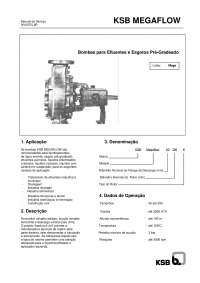 Bomba centrifuga megaflow - BOMBAS CENTRIFUGA KSB MODELO MEGAFLOW . MANUAIS TECNICOS - Docsity