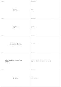 Chapitre 2 - Comp 1 | FREN 1010 - Elementary French | Quizzes French ...