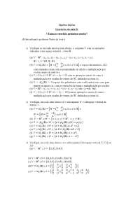 Exercício algebra linear - exercícios resolvidos de algebra linear - Docsity