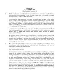 Factor Price Equalization Theorem | ECON 3220 - Docsity