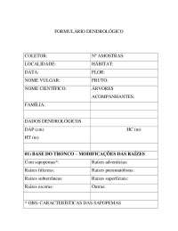 Formulario Dendrológico - formulario de dendrologia - Docsity