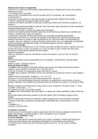 Método para construir um algoritmo - algoritmo - algoritmo - Docsity