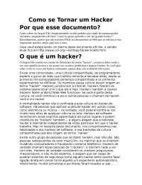 50.Apostilas Hacker - como se tornar um hacker - 50.Apostilas Hacker - Docsity