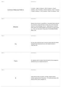 Nomenclature | CHEM 3A - Chemical Structure and Reactivity - Docsity