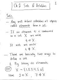 Sets and Relations | Discrete Mathematics | MATH 125 - Docsity