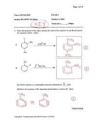 Final Exam II with Solutions - Organic Chemistry II | CHEM 228 - Docsity