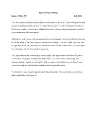 Research Paper Prompt - Research Writing | ENGL 202 | Exams English ...