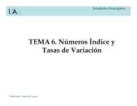 Números índice y tasas de variación - Apuntes de Estadística ...