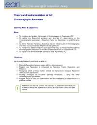 02 Theory and Instrumentation Of GC Chromatographic Parameters ...