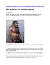 The Neanderthal Murder Mystery - Introduction to Prehistory | ANTH 140 ...