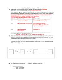 PDH Complex and TCA Cycle - Biochemistry | Bio Sci 98 - Docsity
