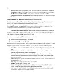 Organizational Resources and Capabilities - Lecture Notes | INTB 200 ...