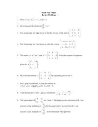 27 Problems on Engineering Mathematics - Review Study | MATH 3321 - Docsity