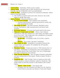 History Notes Exam 3 - American History to 1877 | HIST 201 - Docsity