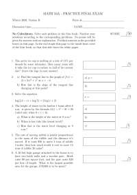 10 Solved Problems on Tangent Lines - Final Exam | MATH 122A - Docsity