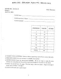 Practice Exam 1 Problems - Calculus and Analytic Geometry | MATH 222 - Docsity