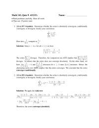 4 Problems on Calculus II - Quiz 9 Solutions | MATH 142 - Docsity
