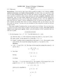 Exam 4 Version 1 Solutions - Calculus I - Honors | MATH 1190 - Docsity
