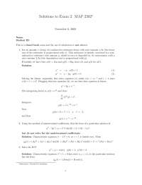 5 Solved Question on Elementary Differential Equation - Exam 2 | MAP ...