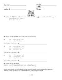 Write Unoptimized SPARC Assembly Language Instructions - Quiz #2 | CSE 30 - Docsity