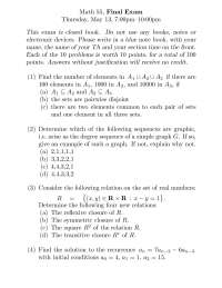 Final Exam | Discrete Mathematics | MATH 55 - Docsity