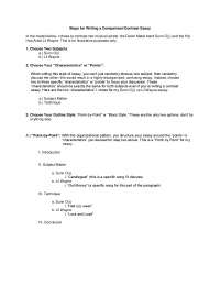Steps for Writing a Comparison and Contrast Essay - Freshman ...