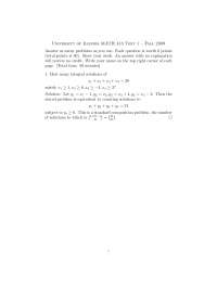 Exam 1 with Solution for Introduction to Combinatorics | MATH 413 - Docsity