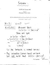 Quiz # 5 Solution - Mathematical Induction - Discrete Mathematics I ...
