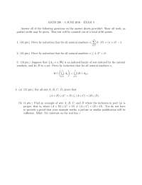 Practice Questions for Exam 3 - Introduction to Advanced Mathematics | MATH 290 - Docsity