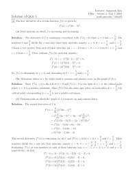 Solution of Quiz 5 - Introductory Calculus with Business Applications | MATH 108 - Docsity