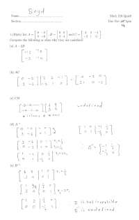 Topics in Finite Mathematics - Solutions for Quiz 8 | MATH 210 - Docsity