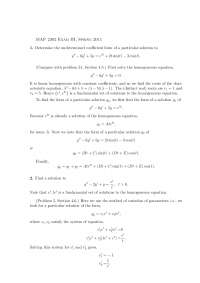Sample Exam 3 with Answers - Elementary Differential Equations | MAP 2302 - Docsity
