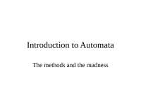Finite Automata - hop-chapter1 - Slides - Docsity