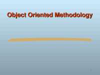 Object Oriented Methodology - OOM - Part 4 - Docsity