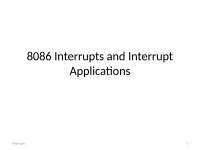 Microprocessor Programming - 8086 Interrupts and Interrupt Applications - Docsity