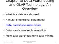 Data Mining - Data warehouse architecture - Docsity