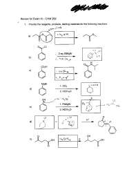 2 Solved Problems on the Organic Compounds - Exam 3 | CHM 26200 - Docsity