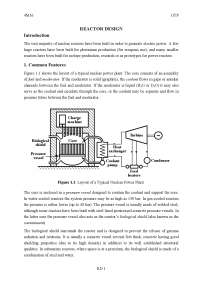 Reactor Design, Lecture Notes- Physics - Docsity