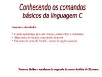 Conhecendo os comandos basicos da linguagem C - Notas de estudo para a ...
