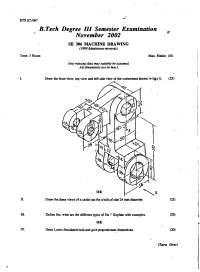 Test Paper - Machine Drawing - Cochin University - Safety and Fire ...
