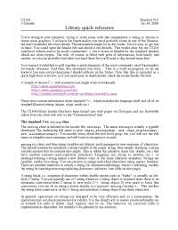 Library quick reference - Programming Abstractions - 10 - Docsity