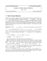 Berry-Esseen Theorem, Lecture Slide - Computer Science - Docsity