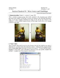 Section Handout 6: More Arrays and HashMaps - Section Handout ...
