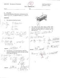 Assignment 6 with Solutions for Mechanics of Materials I | MEM 230 - Docsity