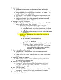 Patterns of Economic Development - Lecture Notes | GEOG 1101 - Docsity